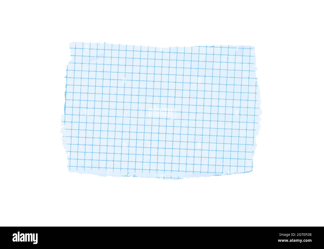 Blue grid scale vector paper sheet isolated on white background Stock ...