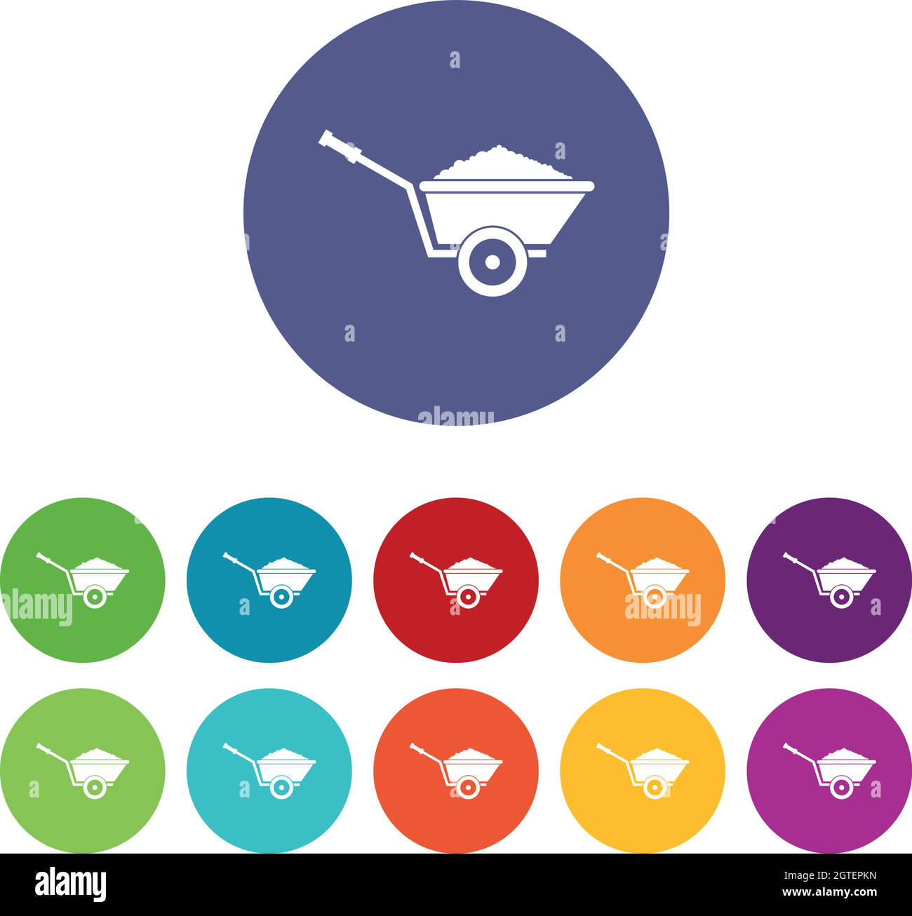 Garden wheelbarrow set icons Stock Vector Image & Art - Alamy