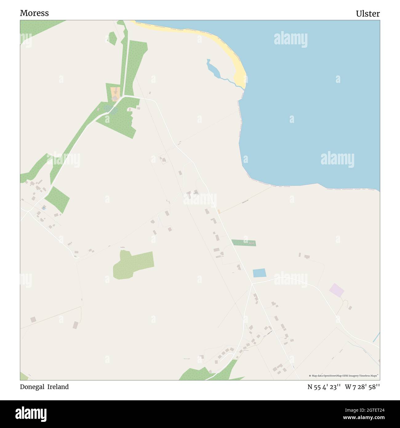 Moress, Donegal, Ireland, Ulster, N 55 4' 23'', W 7 28' 58'', map ...