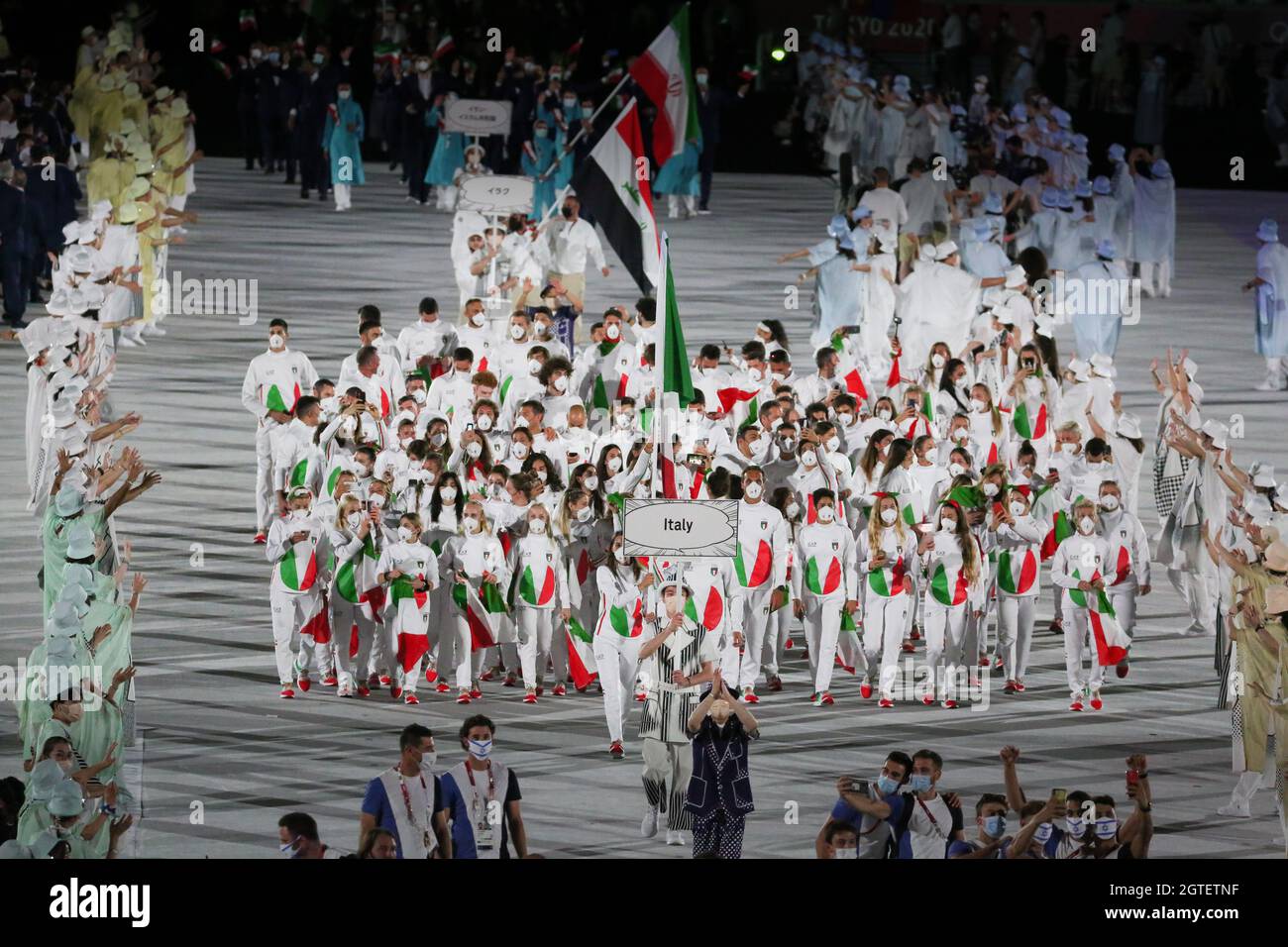 JULY 23rd, 2021 - TOKYO, JAPAN: Italy's flag bearers Jessica Rossi and ...