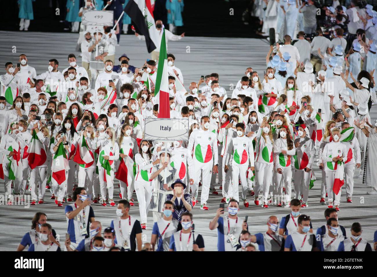 JULY 23rd, 2021 - TOKYO, JAPAN: Italy's flag bearers Jessica Rossi and ...