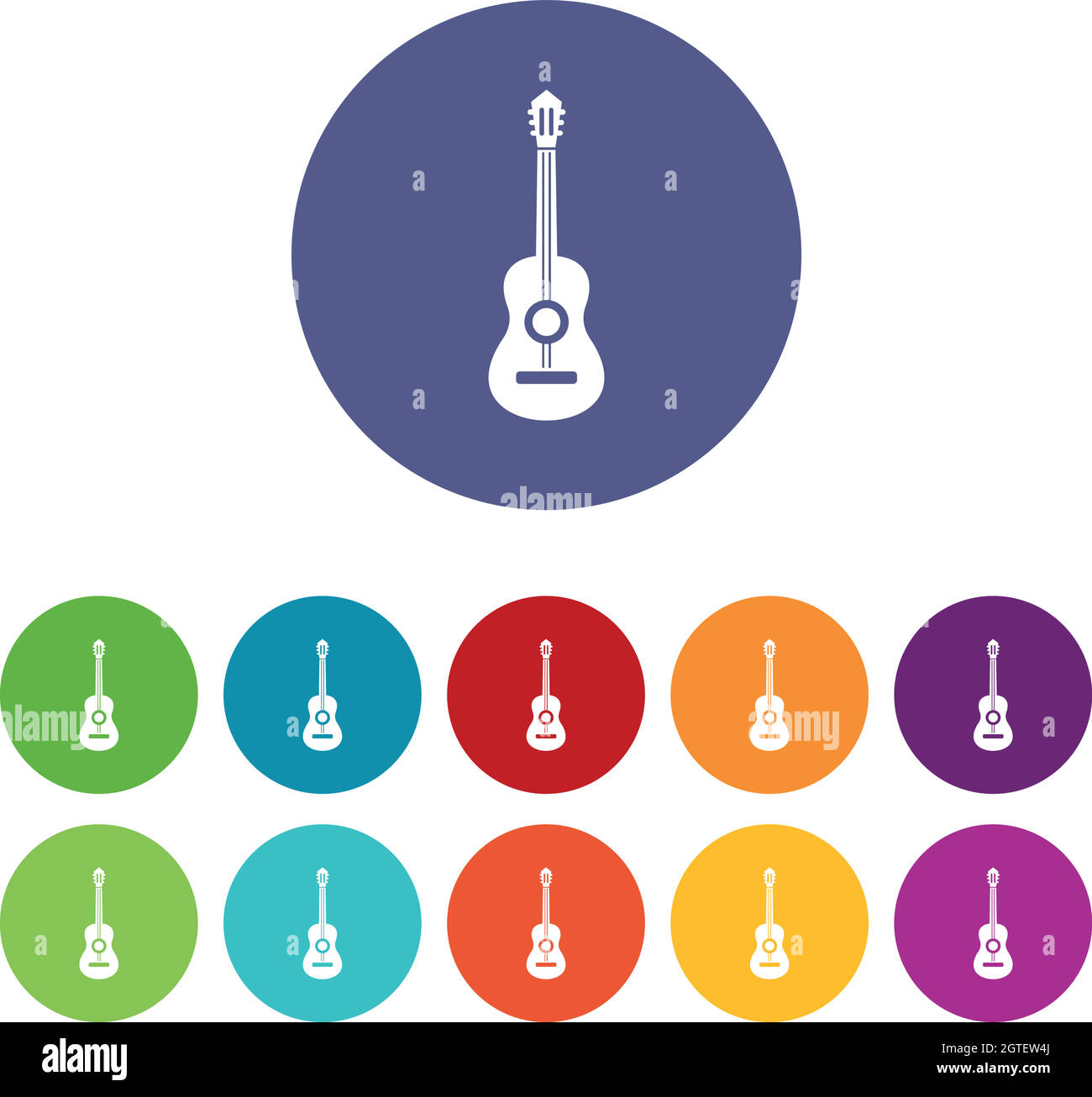 Classical guitar set icons Stock Vector Image & Art - Alamy