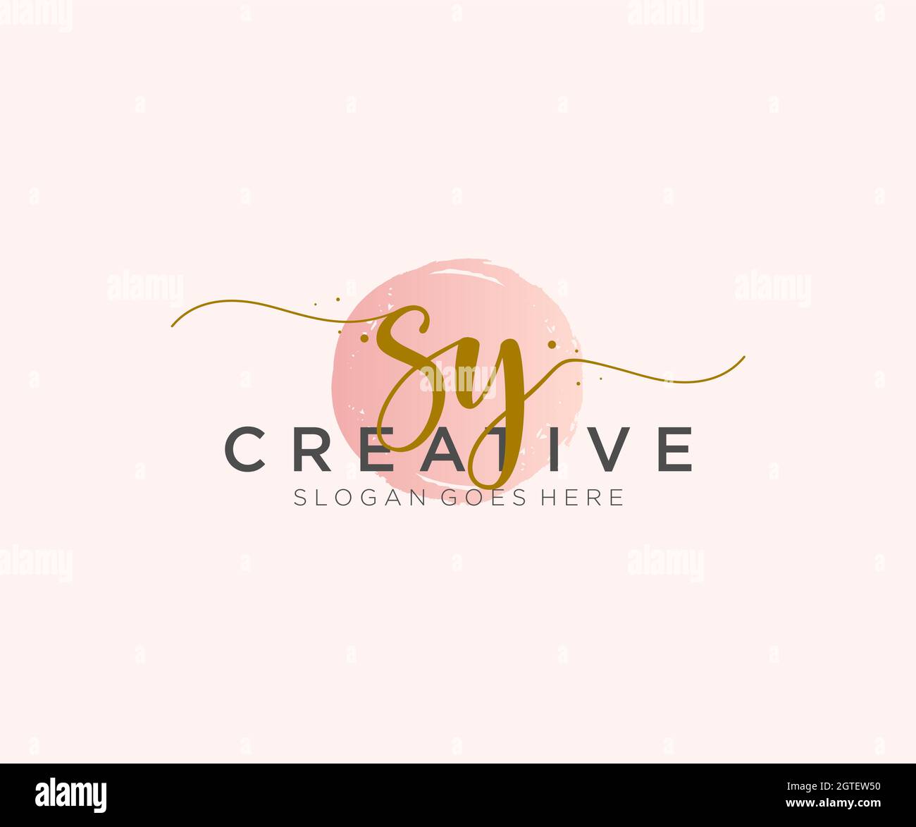 SY Feminine logo beauty monogram and elegant logo design, handwriting ...