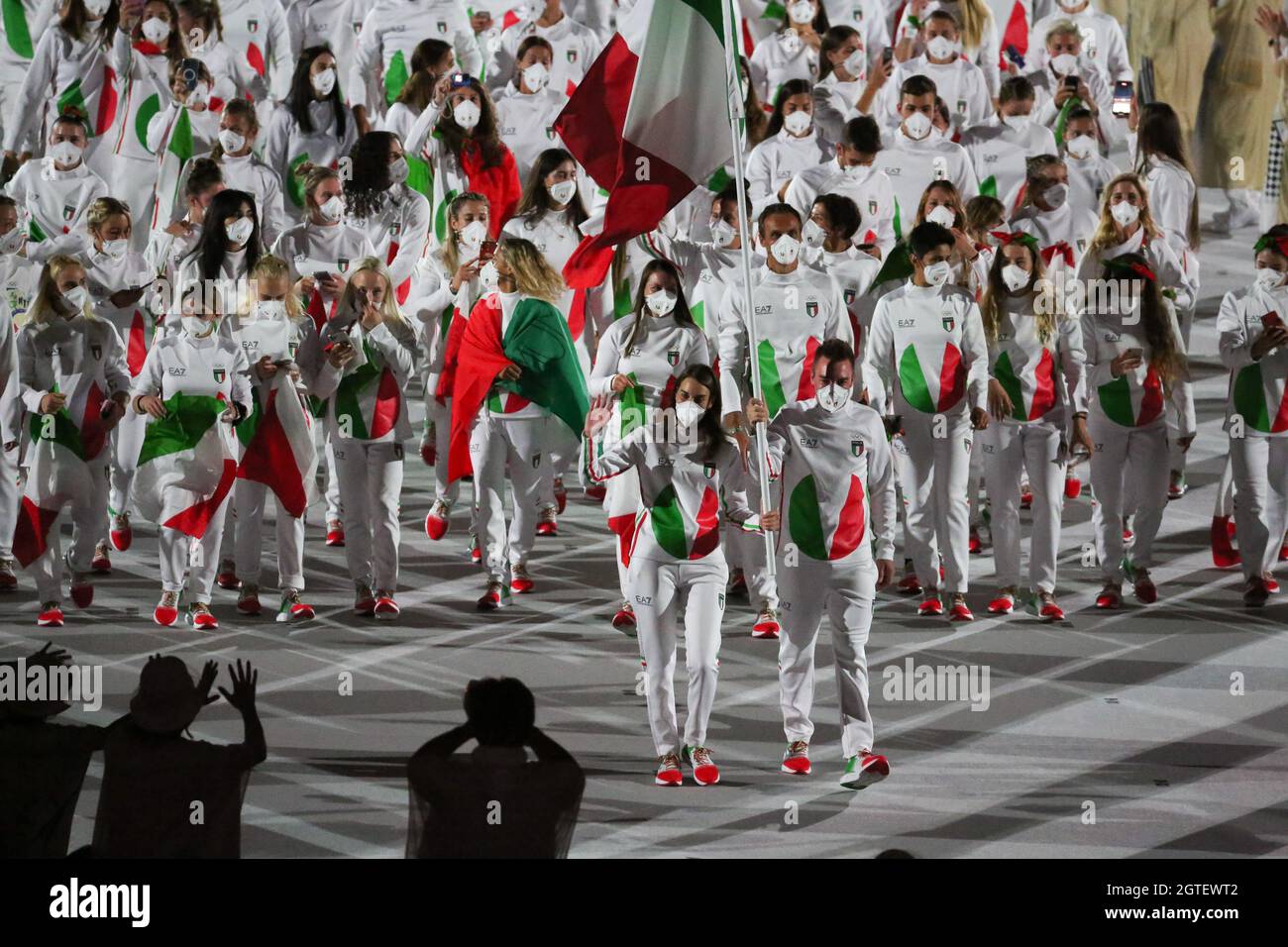 JULY 23rd, 2021 - TOKYO, JAPAN: Italy's flag bearers Jessica Rossi and ...