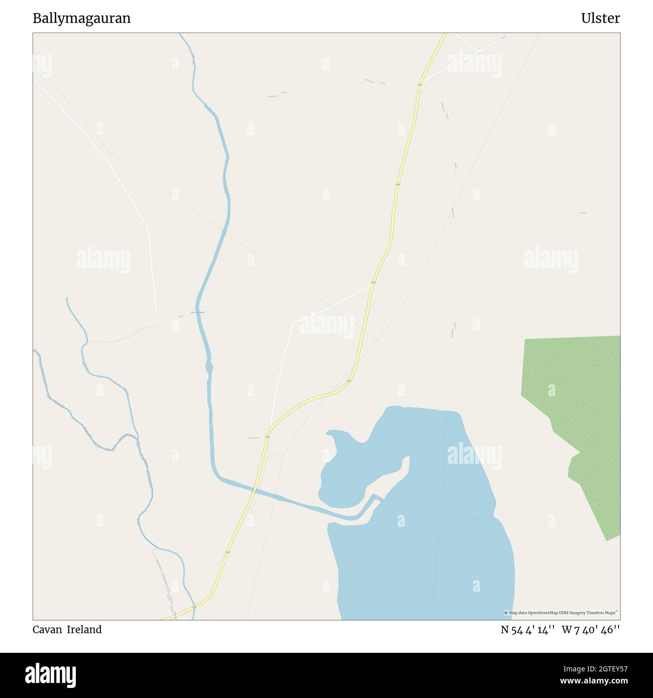 Ballymagauran, Cavan, Ireland, Ulster, N 54 4' 14'', W 7 40' 46'', map ...