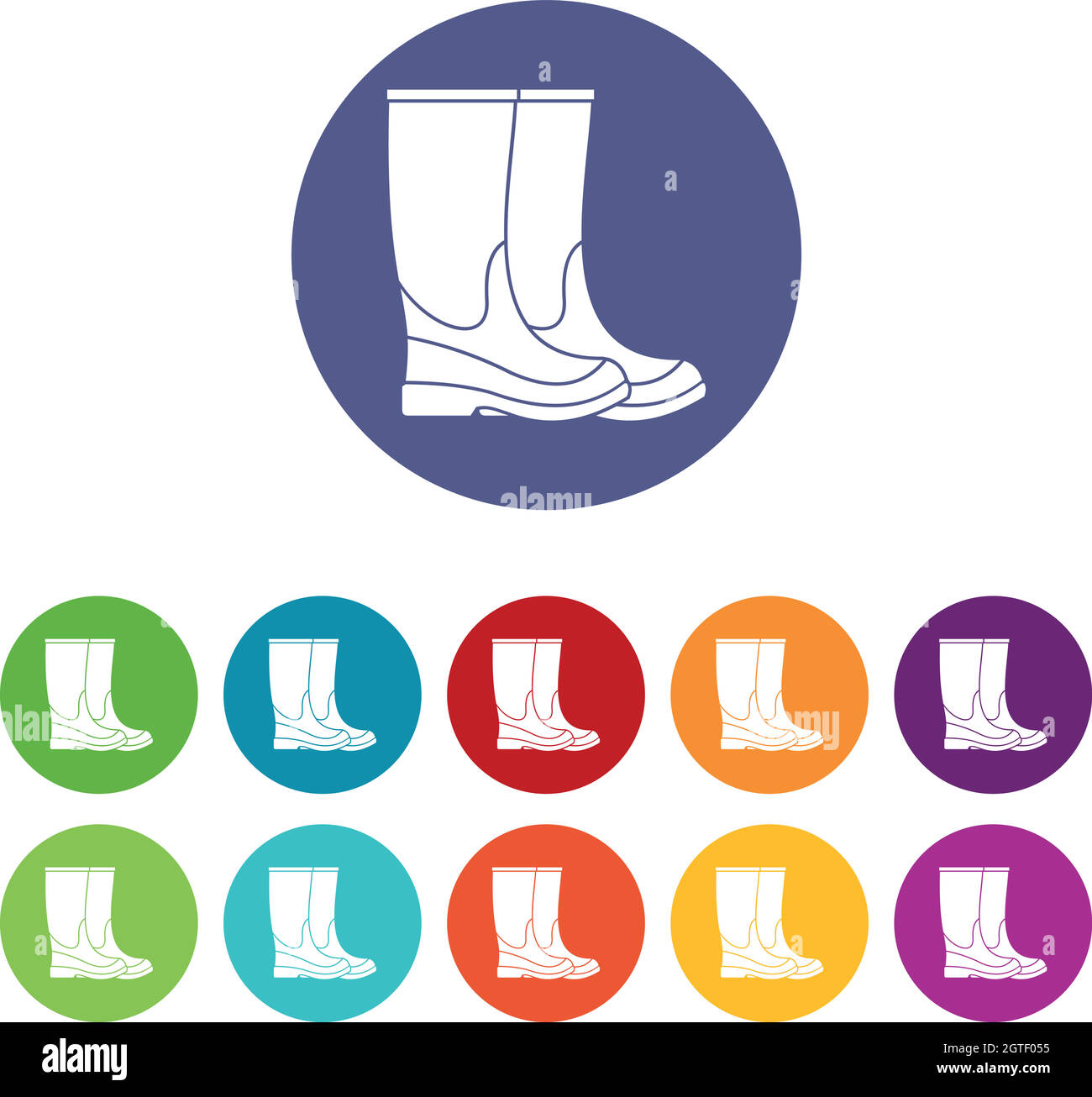 Boots set icons Stock Vector Image & Art - Alamy