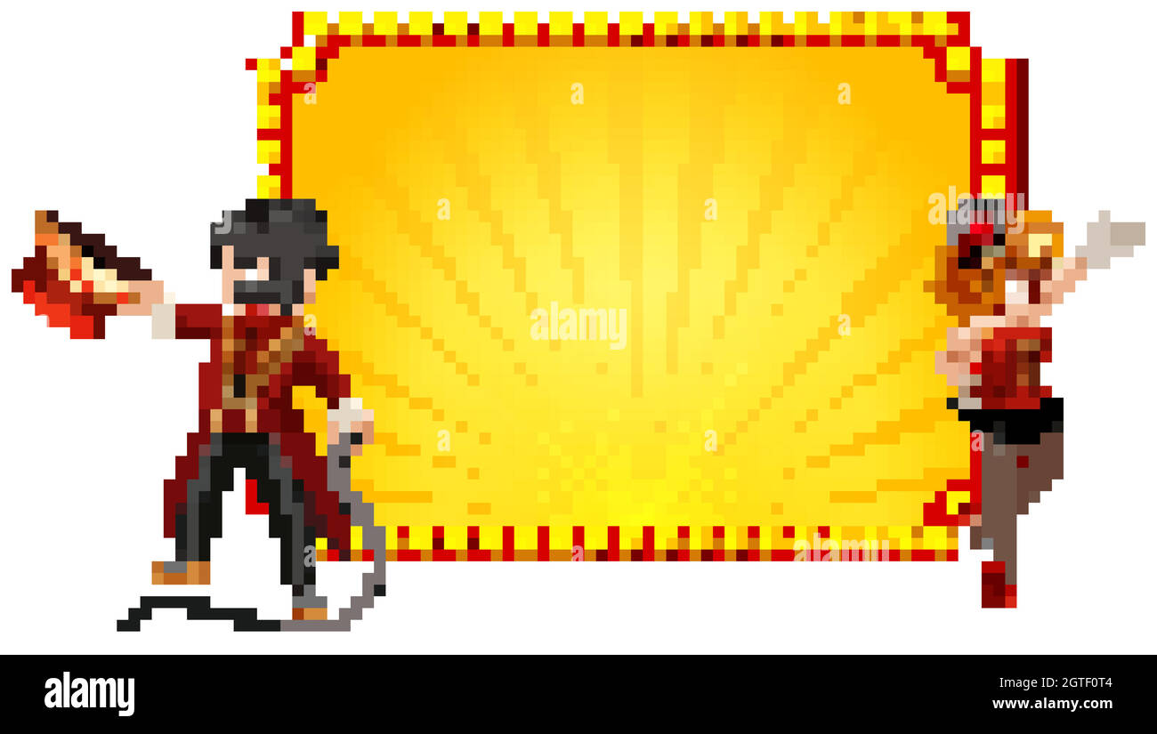 Border template with circus ring master Stock Vector Image & Art - Alamy