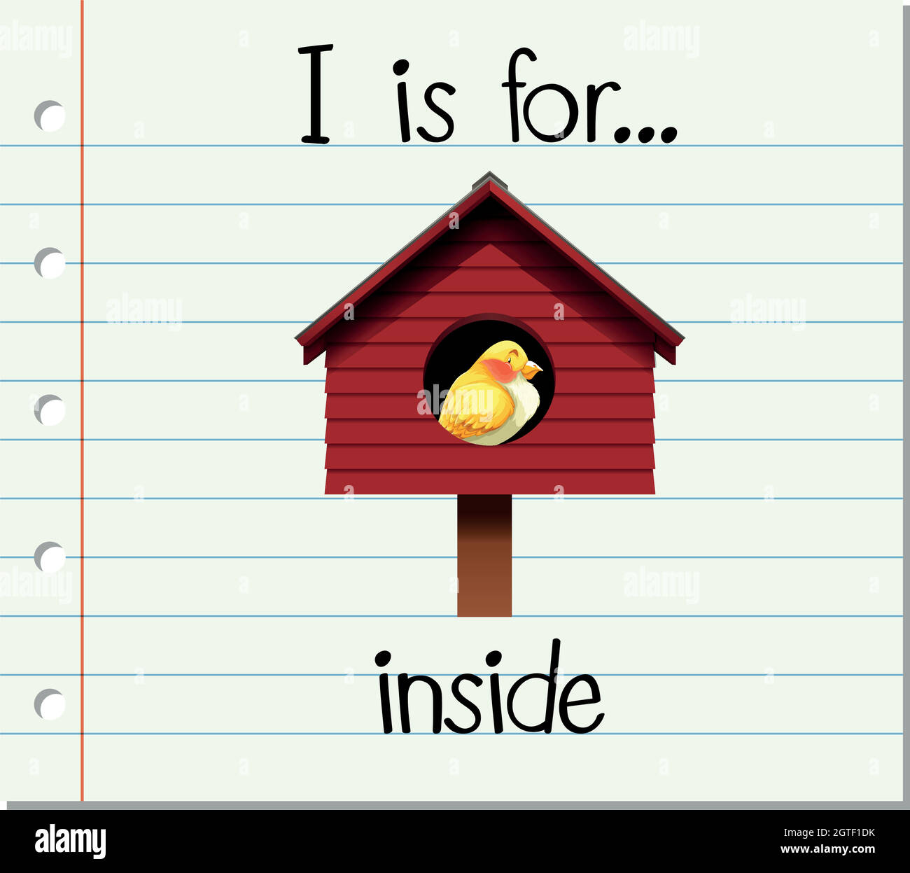 Flashcard letter I is for inside Stock Vector Image & Art - Alamy