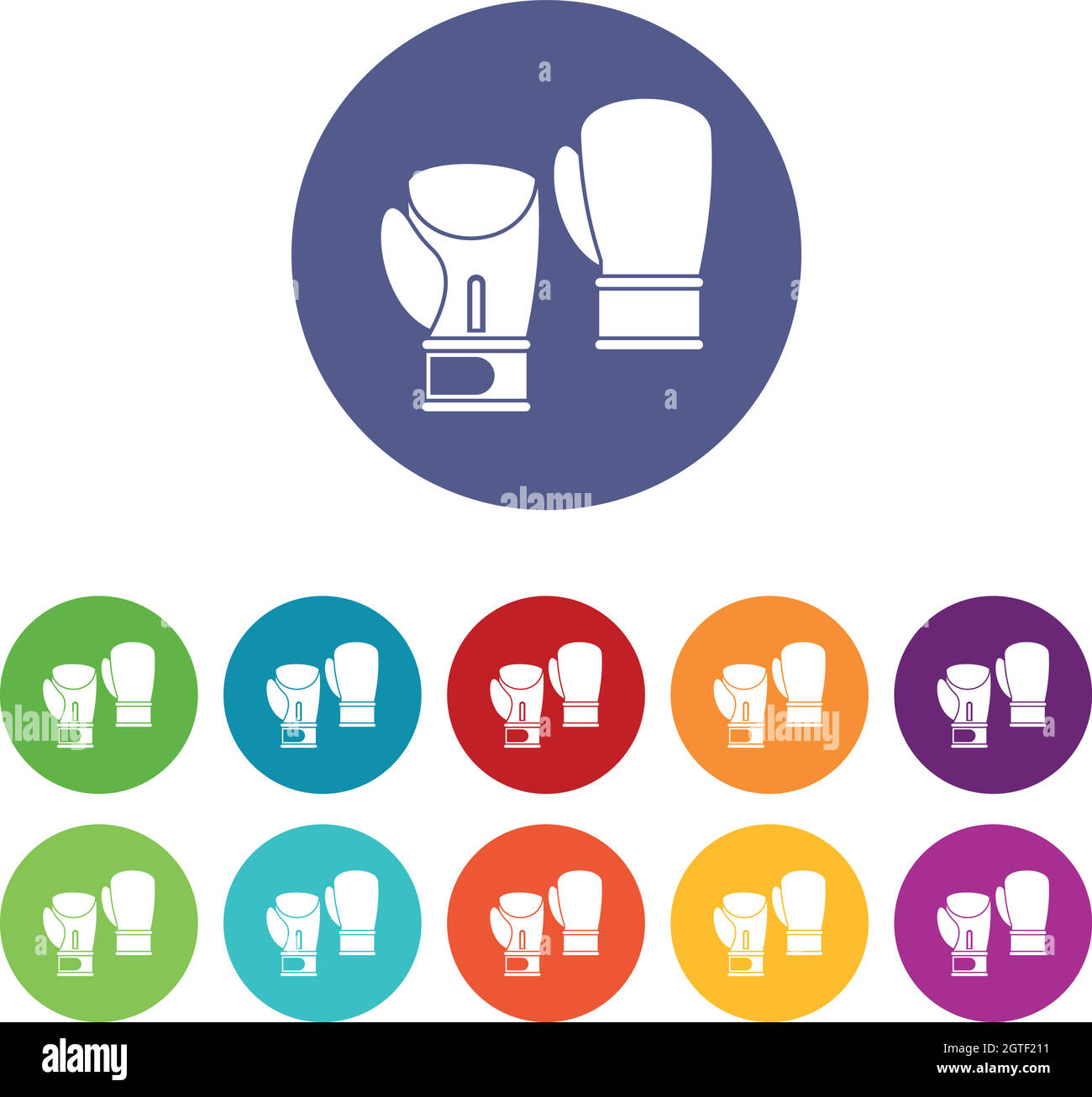 Boxing gloves set icons Stock Vector Image & Art - Alamy