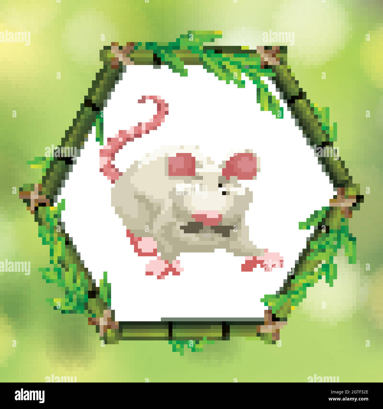 Grass frame in white Stock Vector Images - Alamy