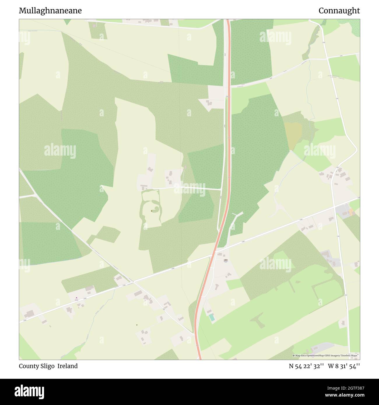 Mullaghnaneane, County Sligo, Ireland, Connaught, N 54 22' 32'', W 8 31 ...