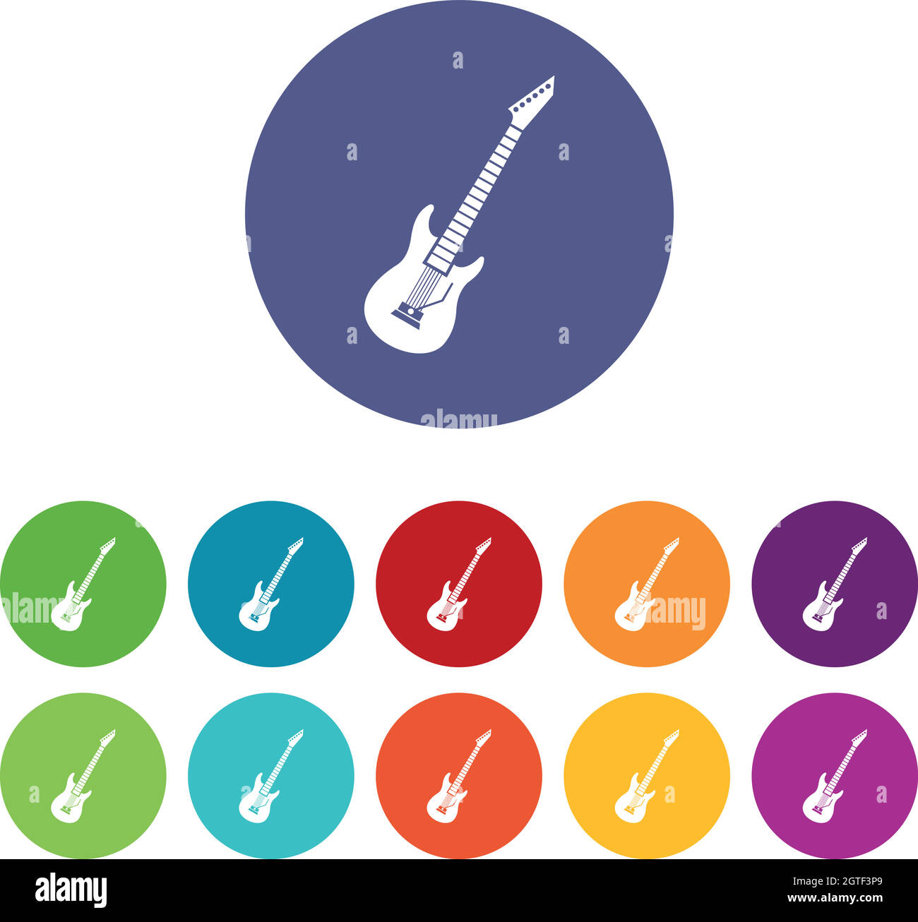 Electric guitar set icons Stock Vector Image & Art - Alamy