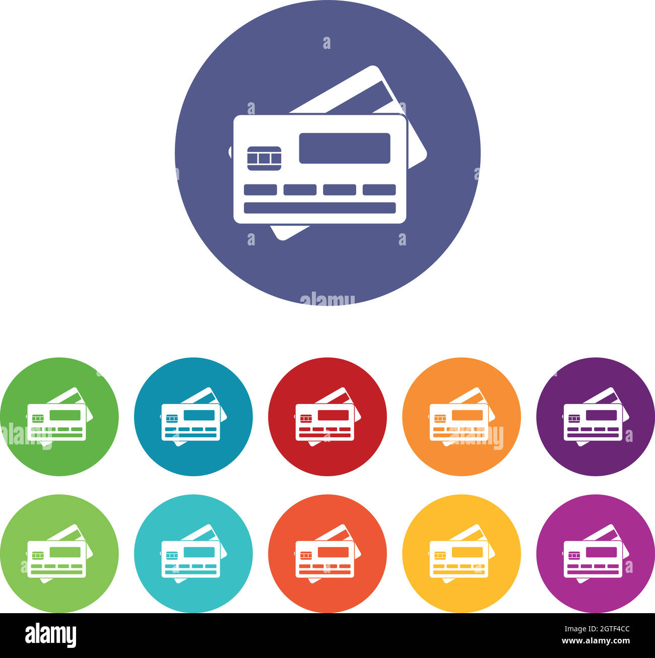 Credit card set icons Stock Vector Image & Art - Alamy