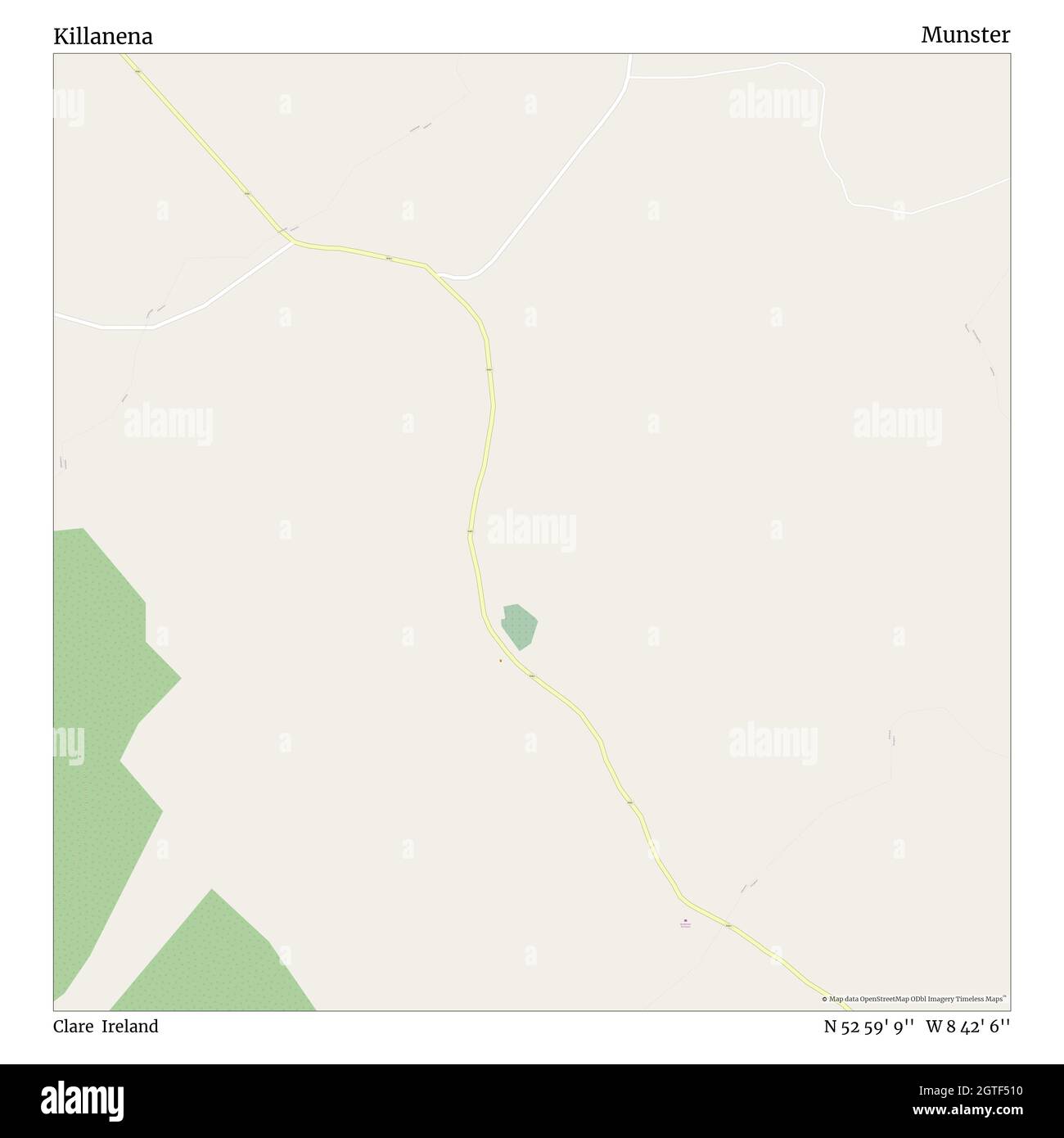 Killanena, Clare, Ireland, Munster, N 52 59' 9'', W 8 42' 6'', map ...