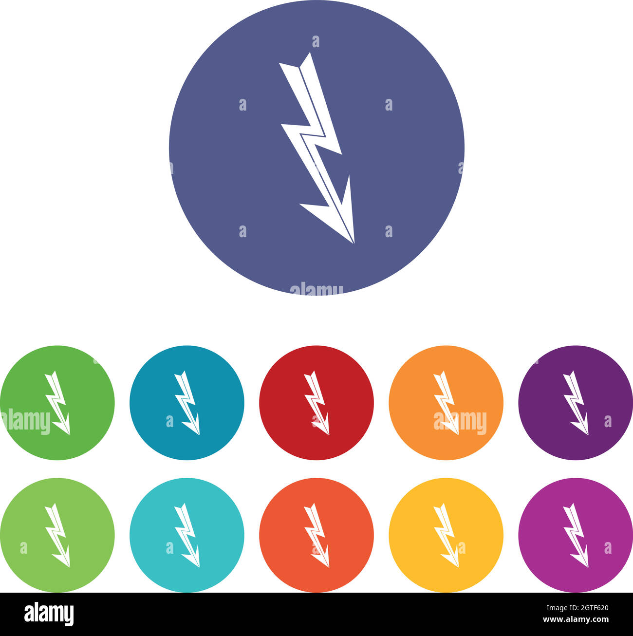 Arrow lightning set icons Stock Vector Image & Art - Alamy