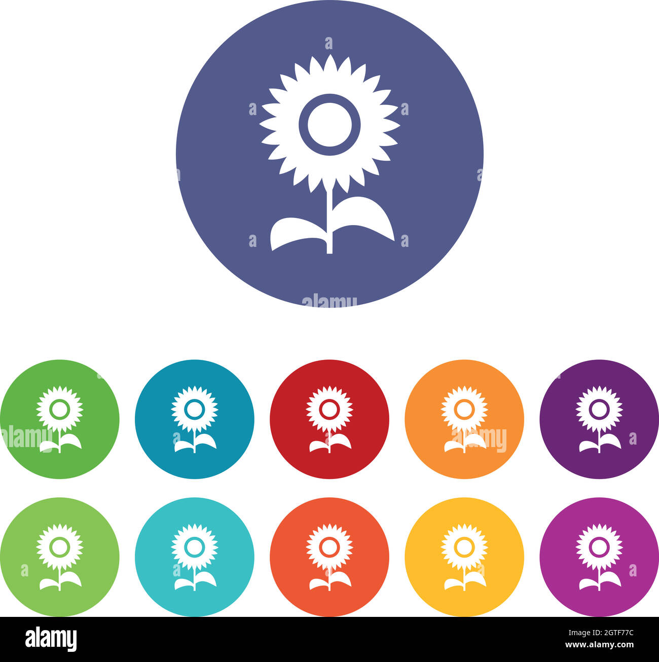 Flower set icons Stock Vector Image & Art - Alamy