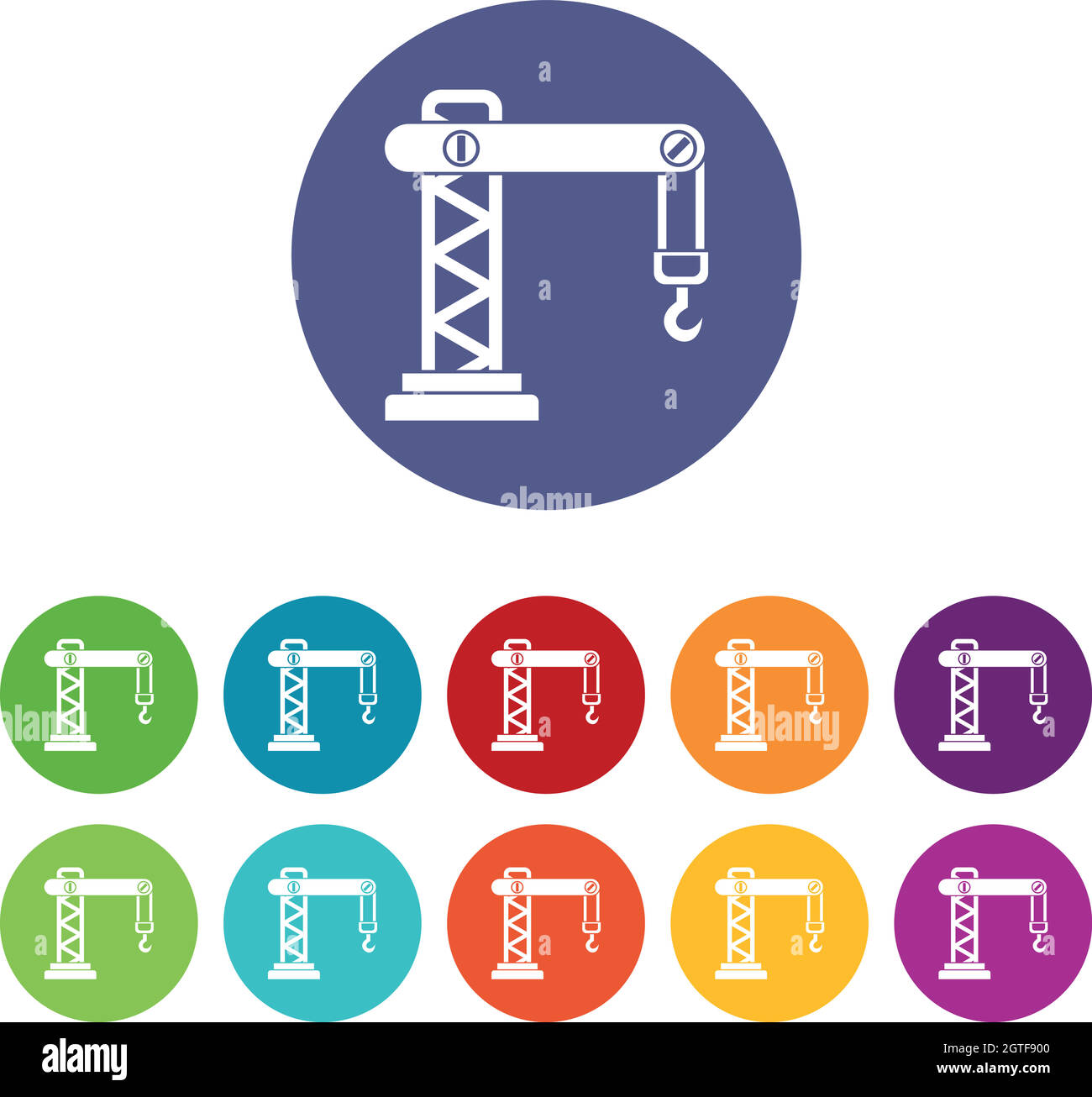 Crane set icons Stock Vector Image & Art - Alamy