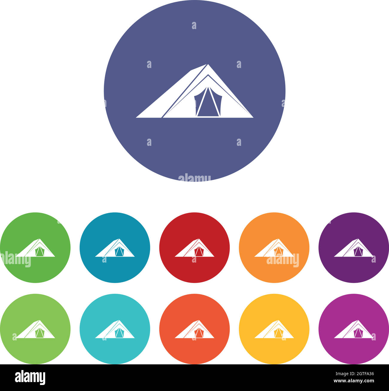 Tent set icons Stock Vector Image & Art - Alamy