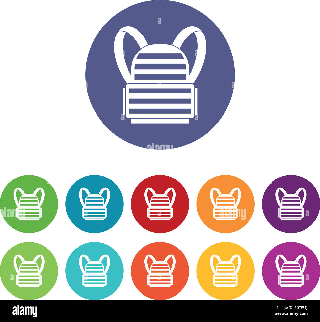 Military backpack set icons Stock Vector Image & Art - Alamy