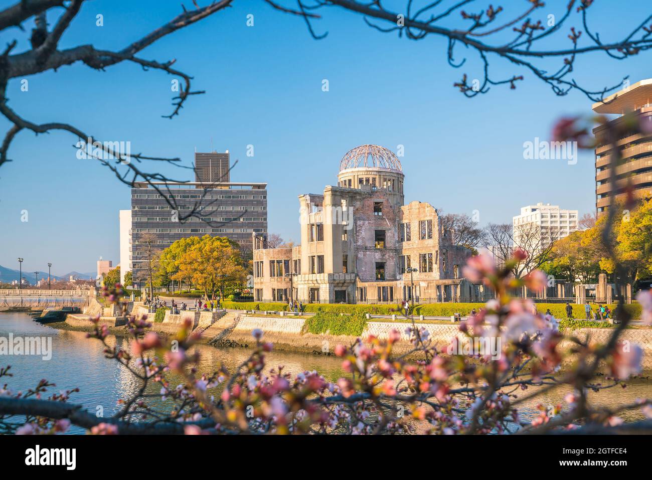 View of the atomic bomb dome in Hiroshima Japan. UNESCO World Heritage Site Stock Photo - Alamy