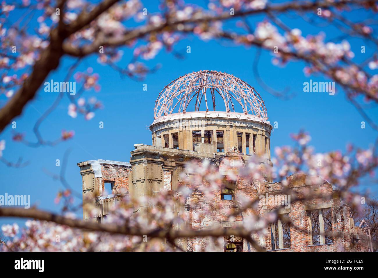 View of the atomic bomb dome in Hiroshima Japan. UNESCO World Heritage Site Stock Photo - Alamy