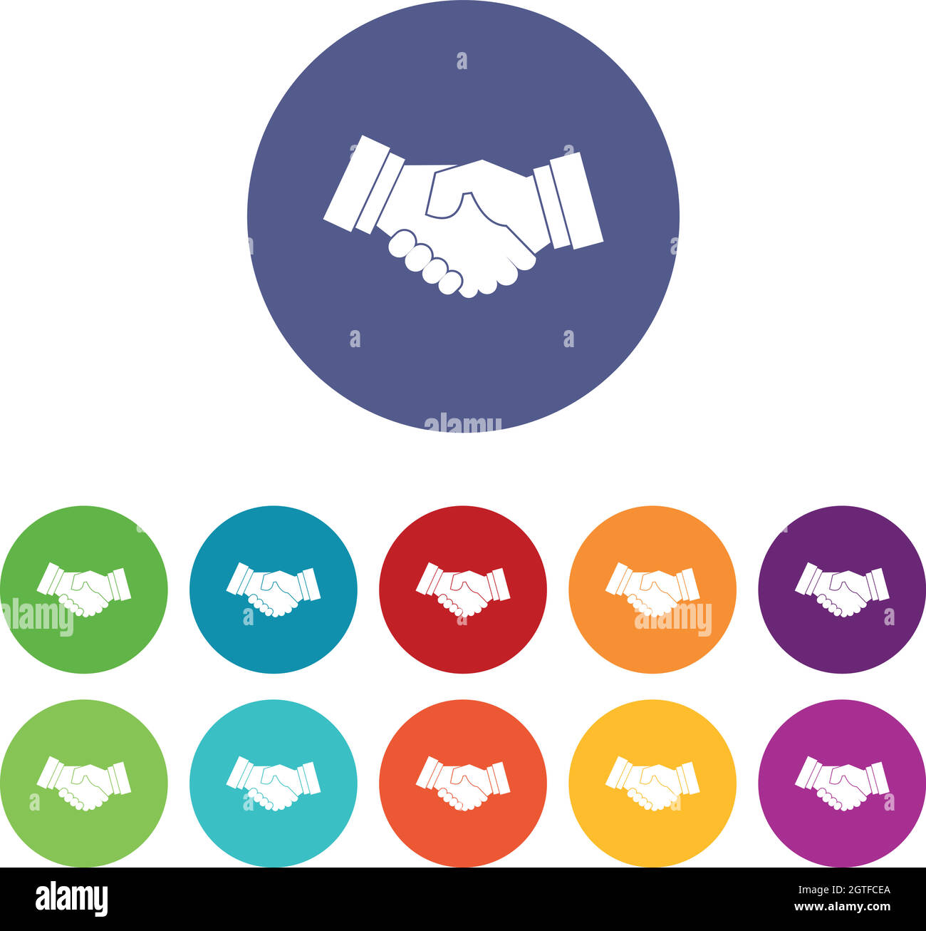 Handshake set icons Stock Vector Image & Art - Alamy