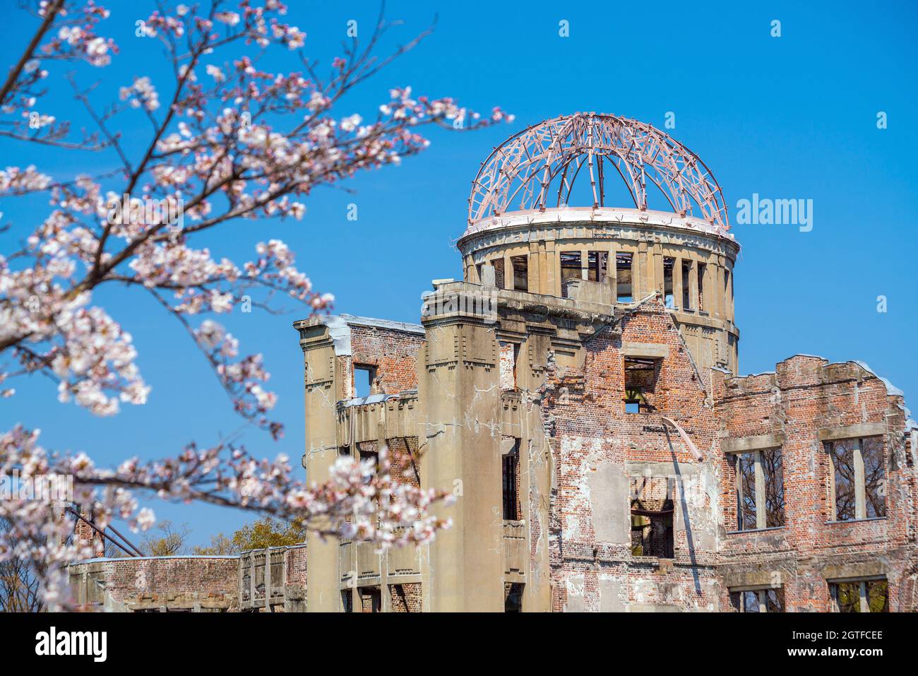 View of the atomic bomb dome in Hiroshima Japan. UNESCO World Heritage Site Stock Photo - Alamy