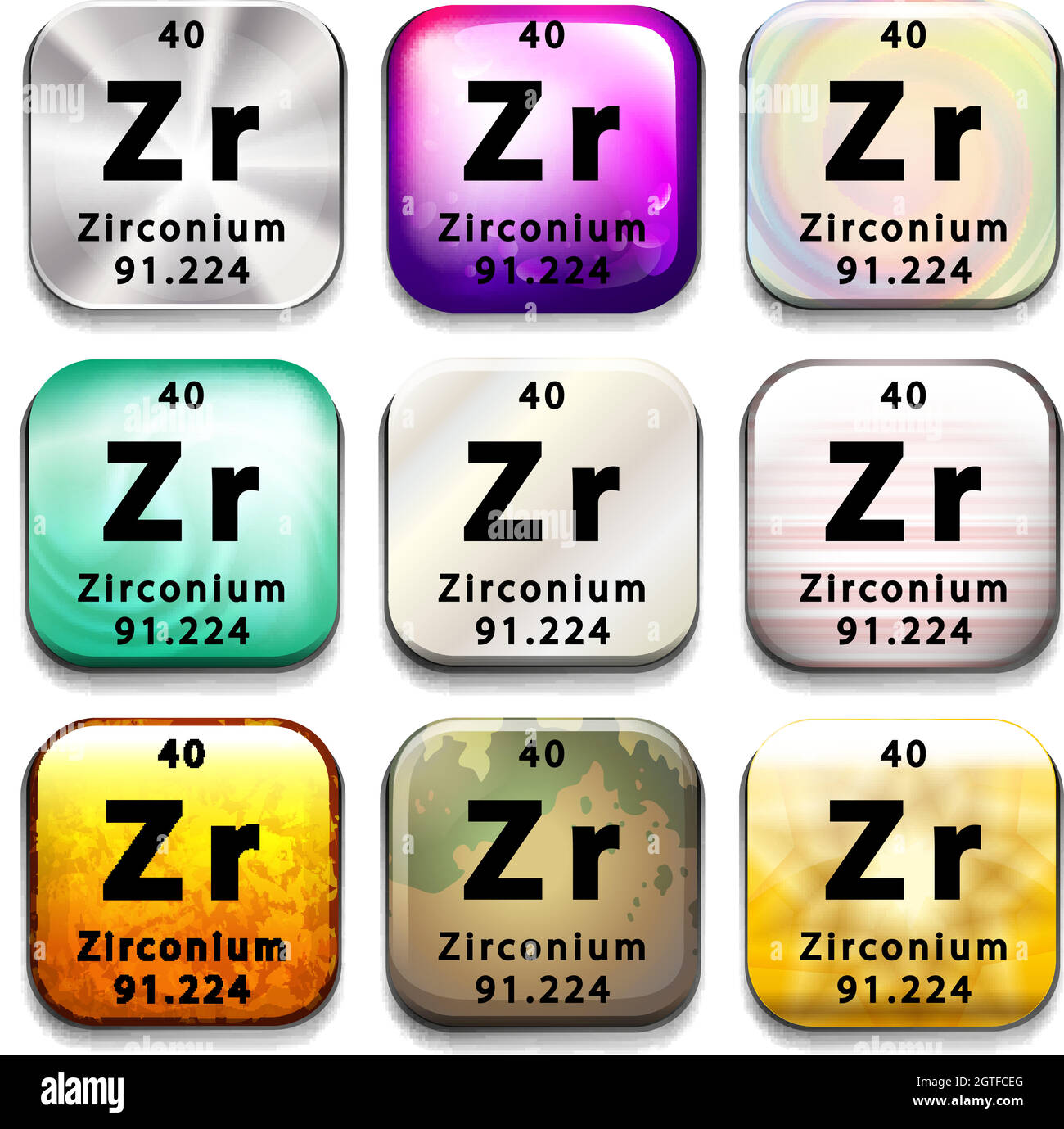A Zirconium element Stock Vector Image & Art - Alamy
