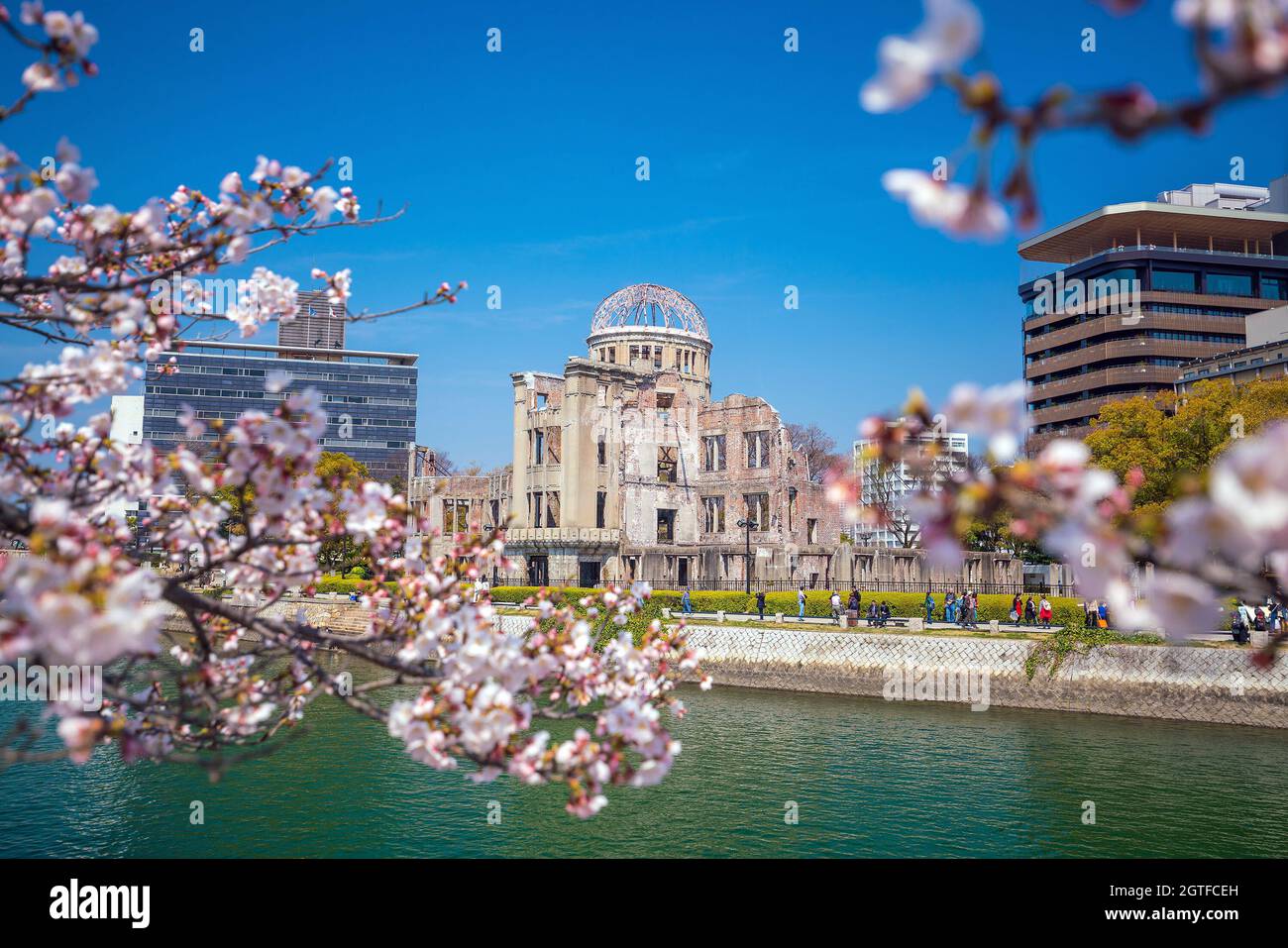 View of the atomic bomb dome in Hiroshima Japan. UNESCO World Heritage Site Stock Photo - Alamy