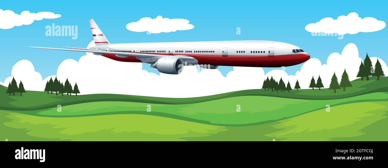 Airplane scenery Stock Vector Images - Alamy
