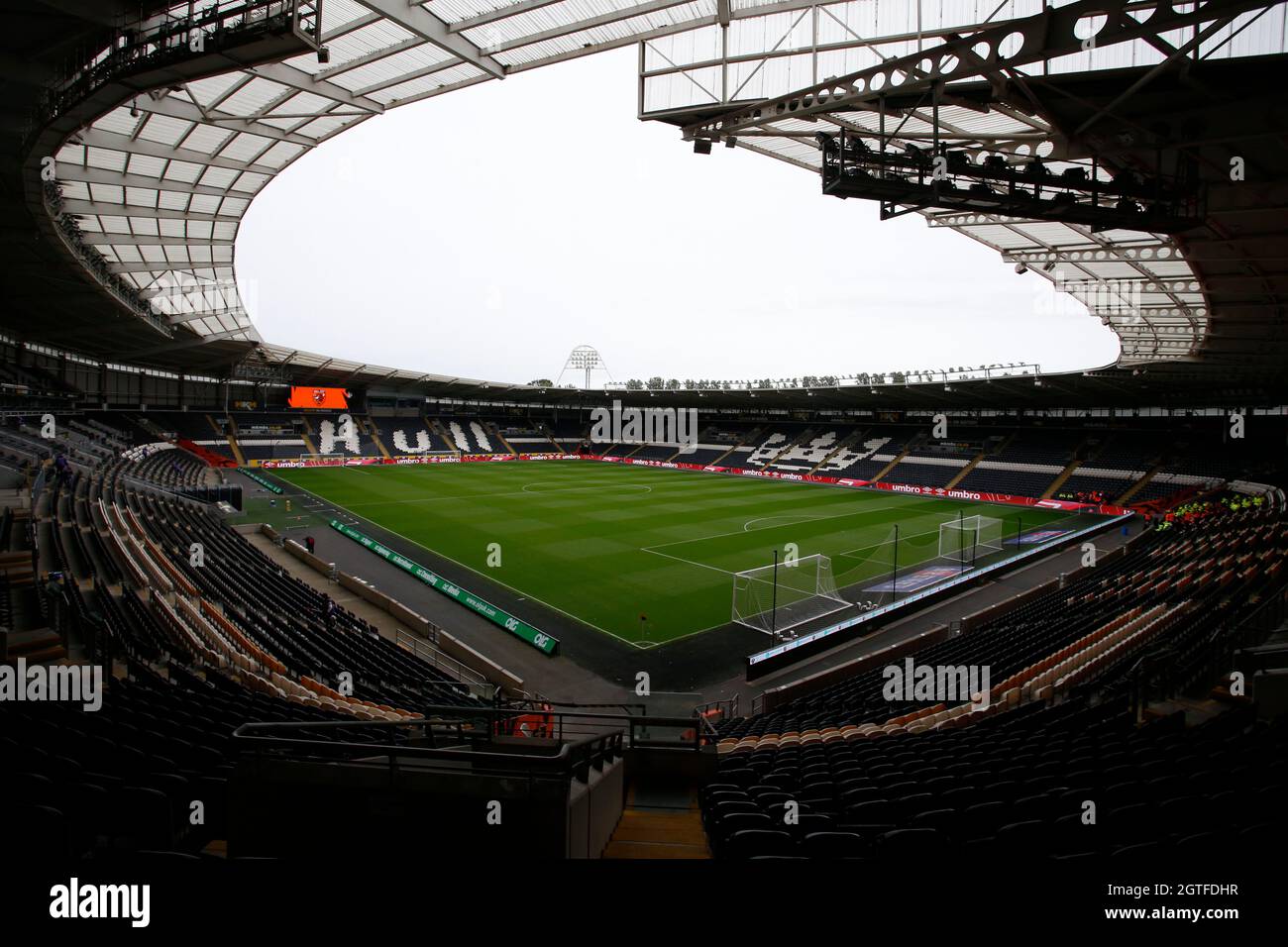 Hull, UK. 02nd Oct, 2021. General interior view of MKM Stadium, home ...