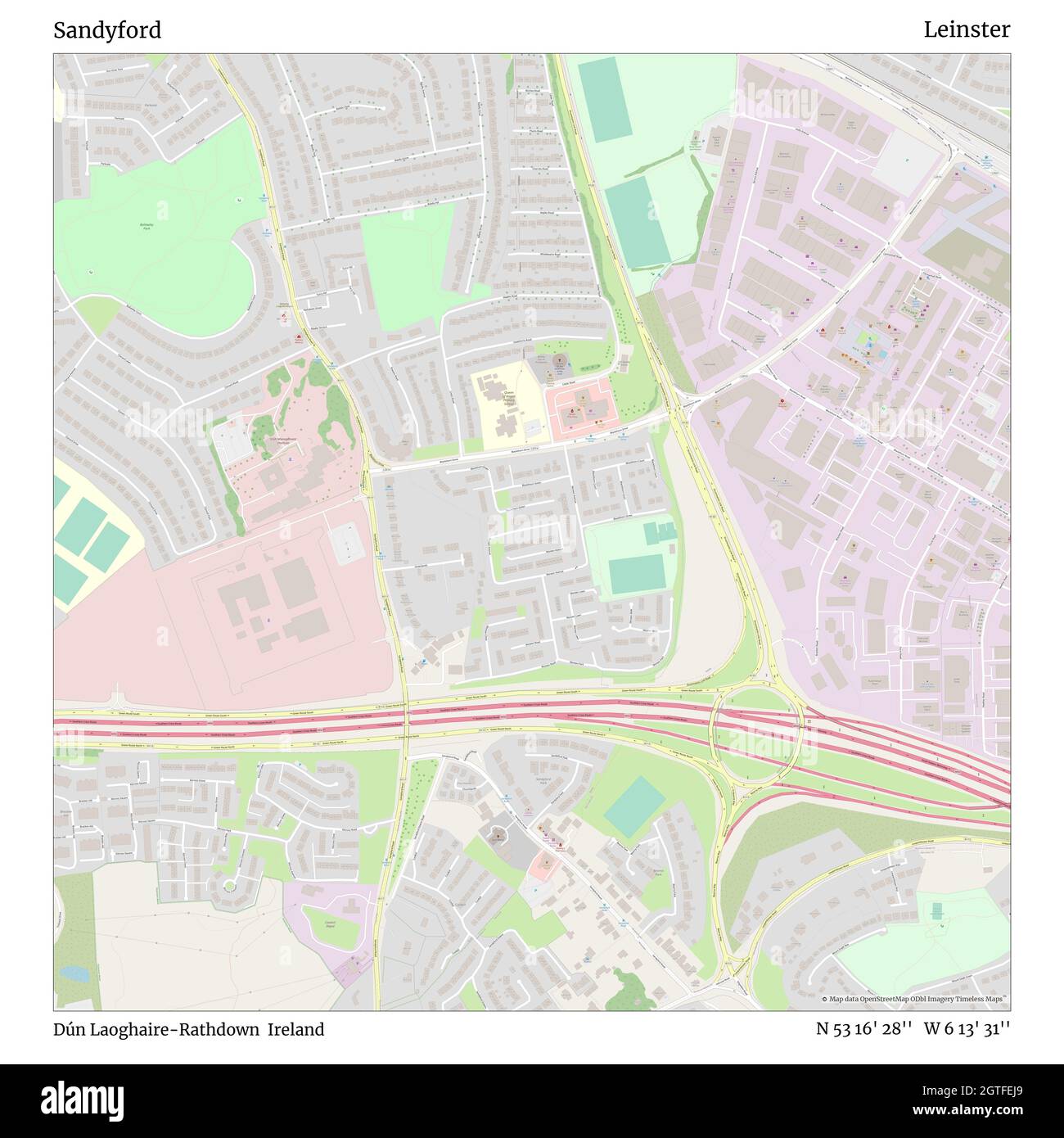 Sandyford, Dún Laoghaire-Rathdown, Ireland, Leinster, N 53 16' 28'', W ...