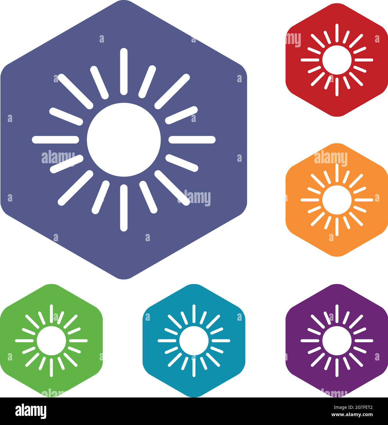 Sun icons set Stock Vector Image & Art - Alamy