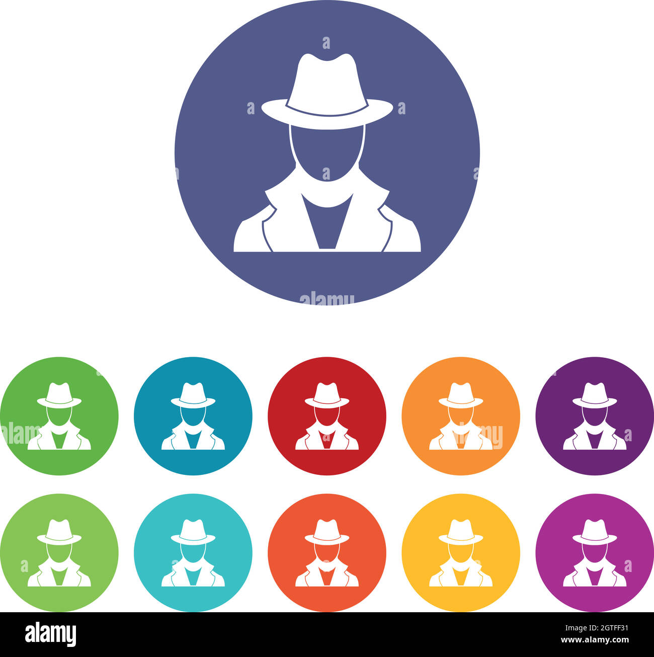 Spy set icons Stock Vector Image & Art - Alamy