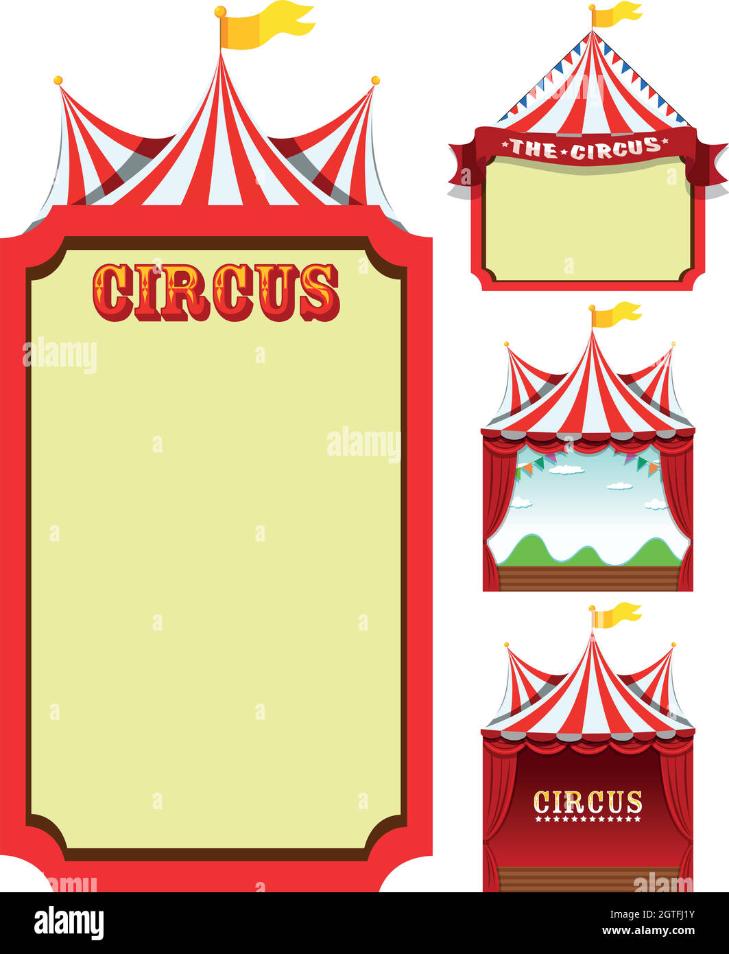 Circus poster vintage template hi-res stock photography and images - Alamy