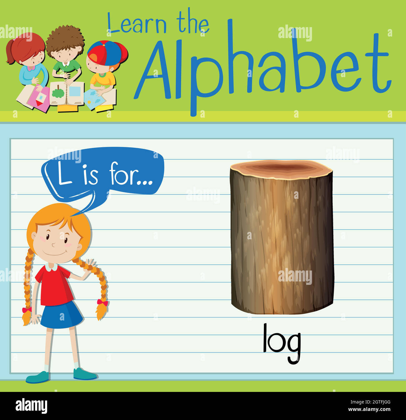 Flashcard letter L is for log Stock Vector Image & Art - Alamy