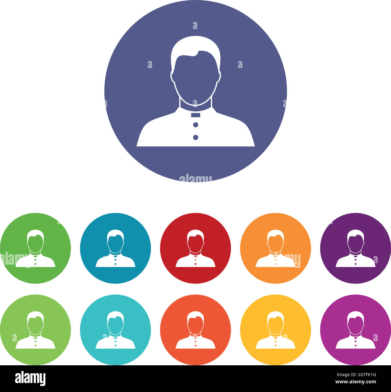 Pastor set icons Stock Vector Image & Art - Alamy