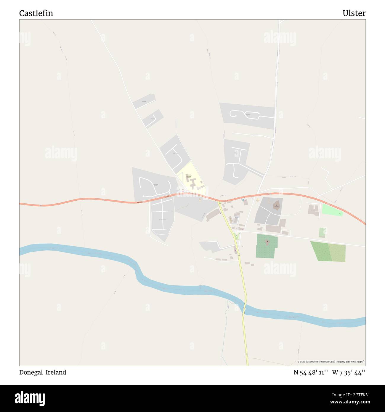 Castlefin, Donegal, Ireland, Ulster, N 54 48' 11'', W 7 35' 44'', map ...