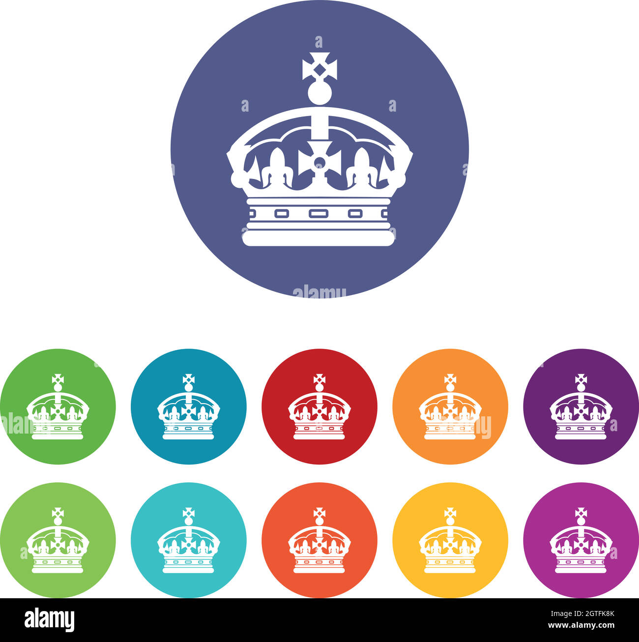 Crown set icons Stock Vector Image & Art - Alamy