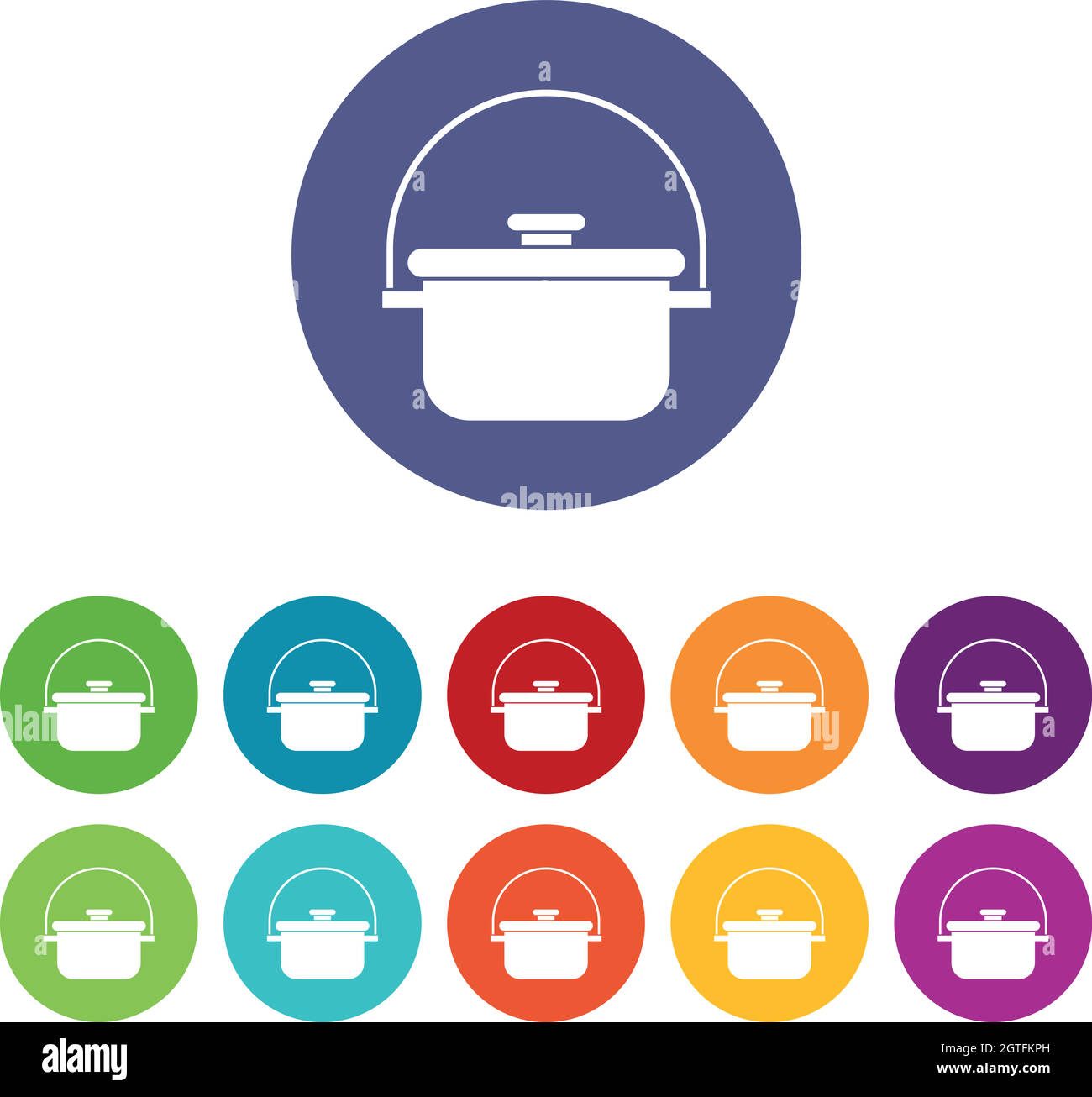 Cooking cauldron set icons Stock Vector Image & Art - Alamy