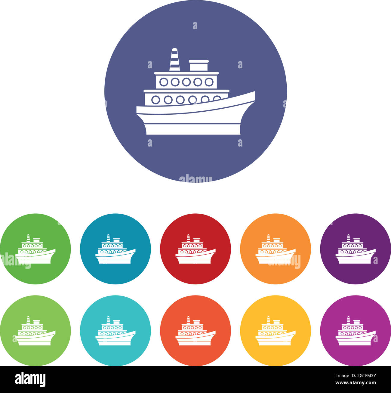 Big ship set icons Stock Vector Image & Art - Alamy