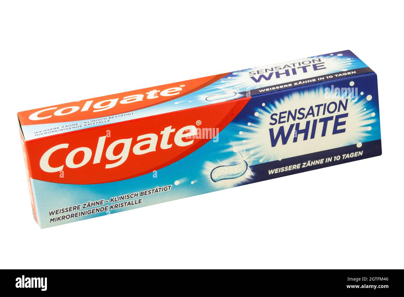 Hamburg, Germany - August 7, 2021: Colgate Toothpaste Sensation White ...