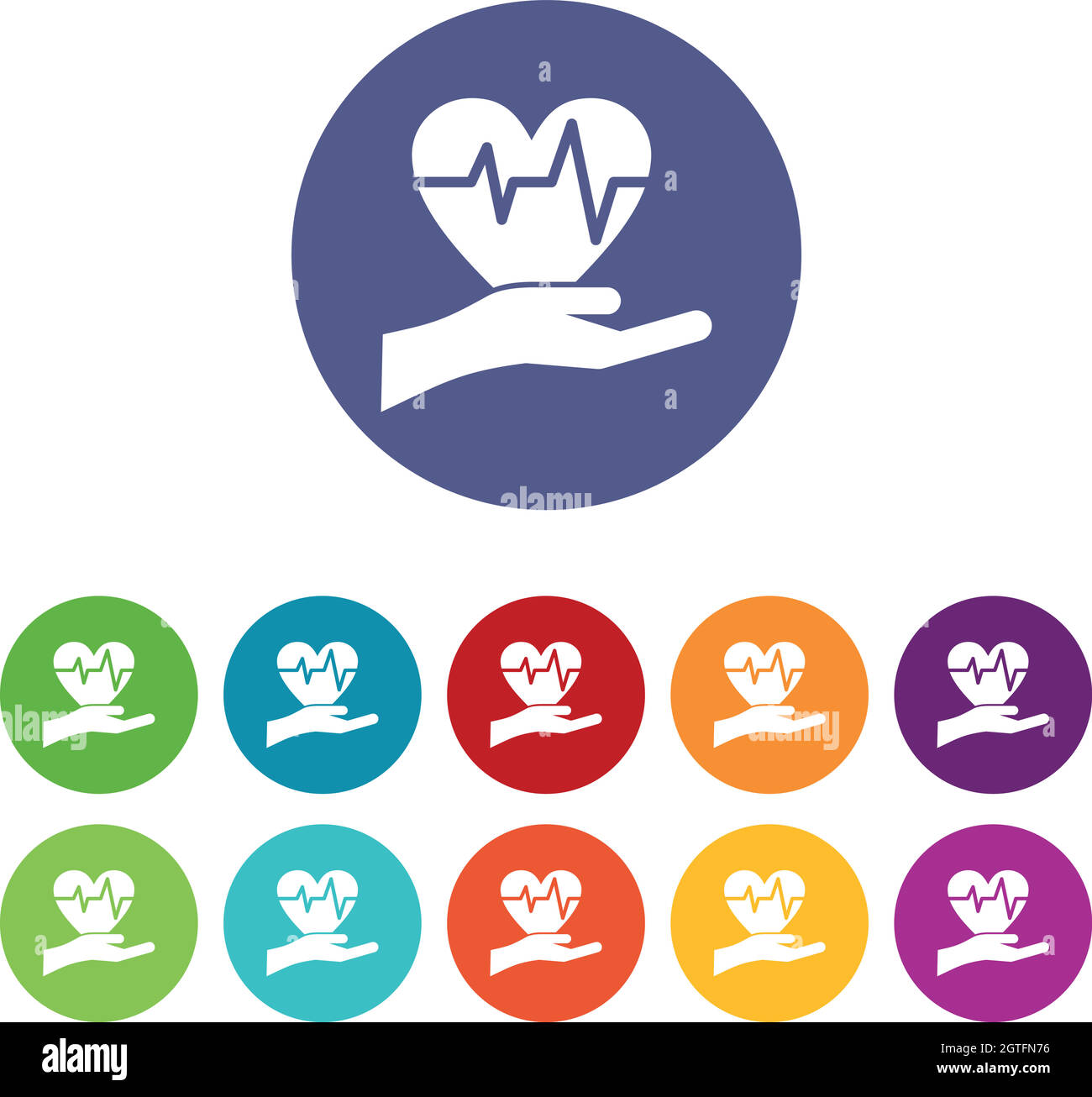 Woman hand showing heart Stock Vector Images - Alamy