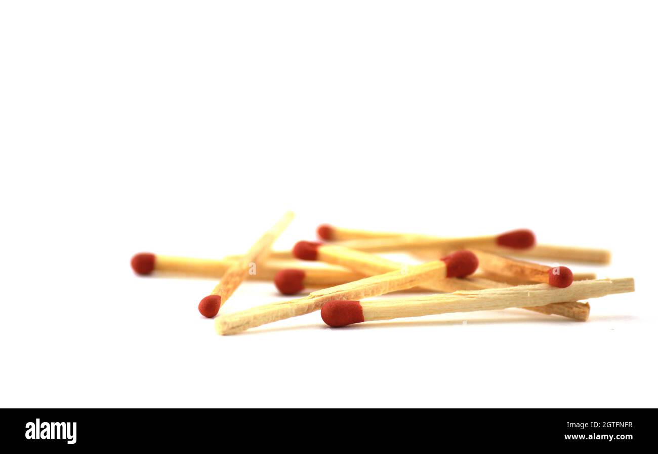 Match On A White Background Stock Photo - Alamy