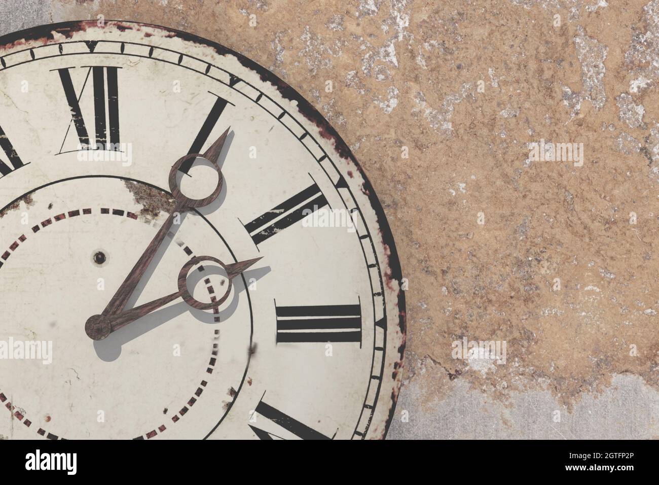 3d rendering old clock on hi-res stock photography and images - Alamy