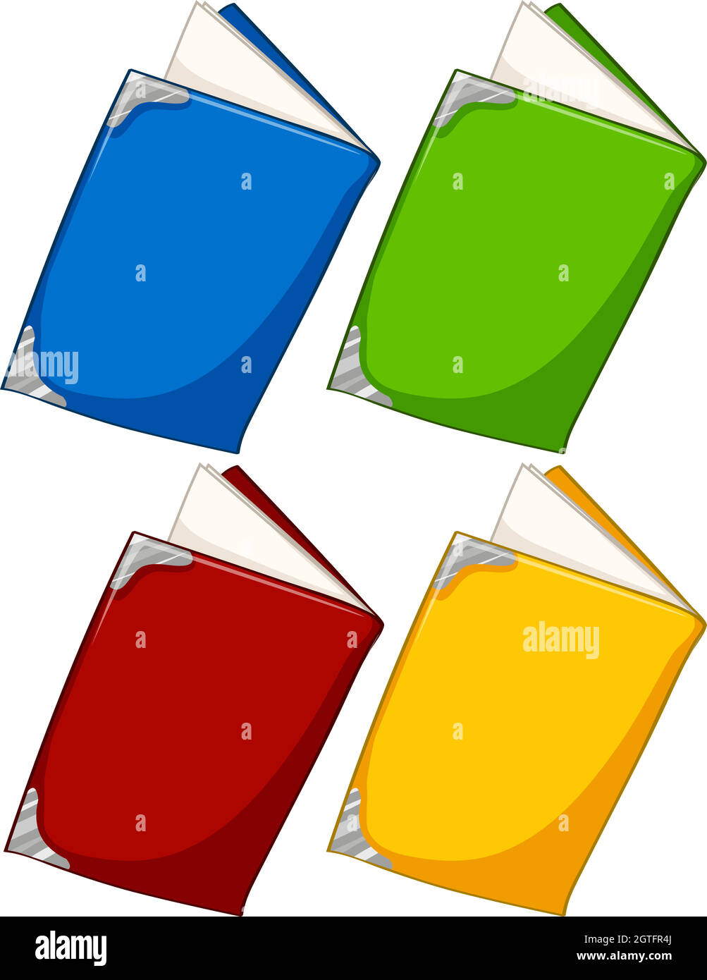 Four different color books Stock Vector Image & Art - Alamy