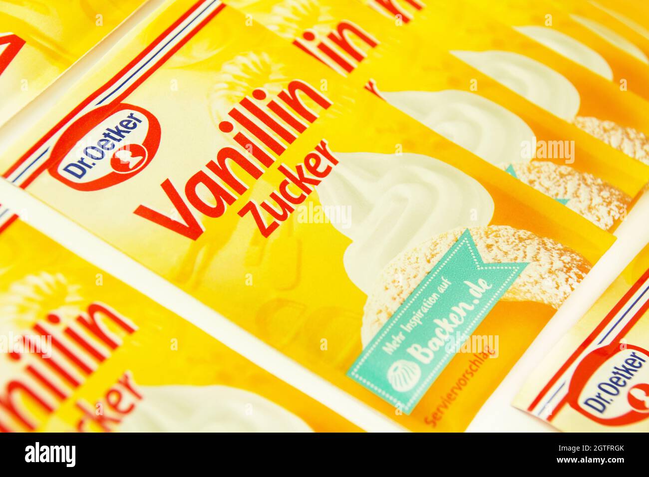 Hamburg, Germany - August 7, 2021: Vanillin Zucker Dr. Oetker Stock ...