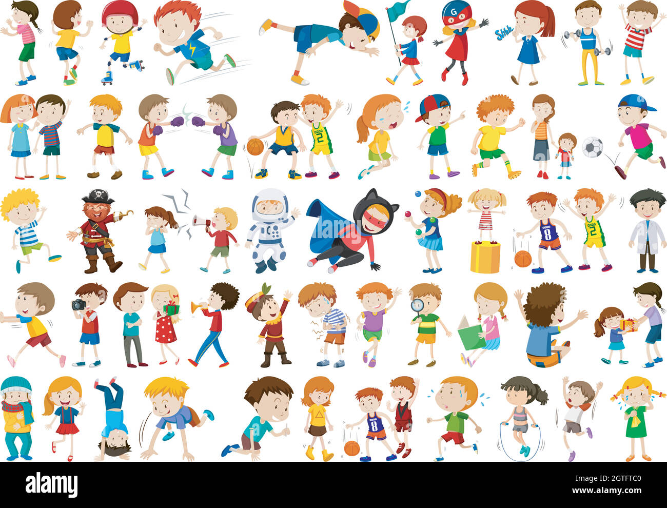 Set of children character Stock Vector Image & Art - Alamy