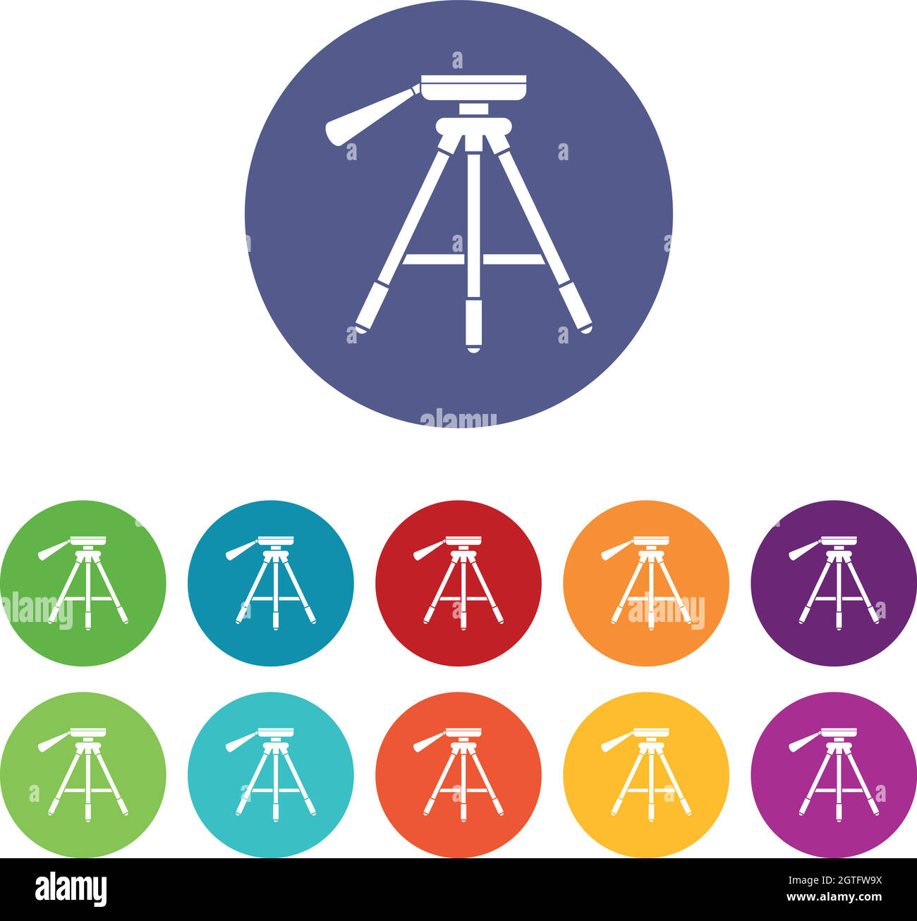 Tripod set icons Stock Vector Image & Art - Alamy
