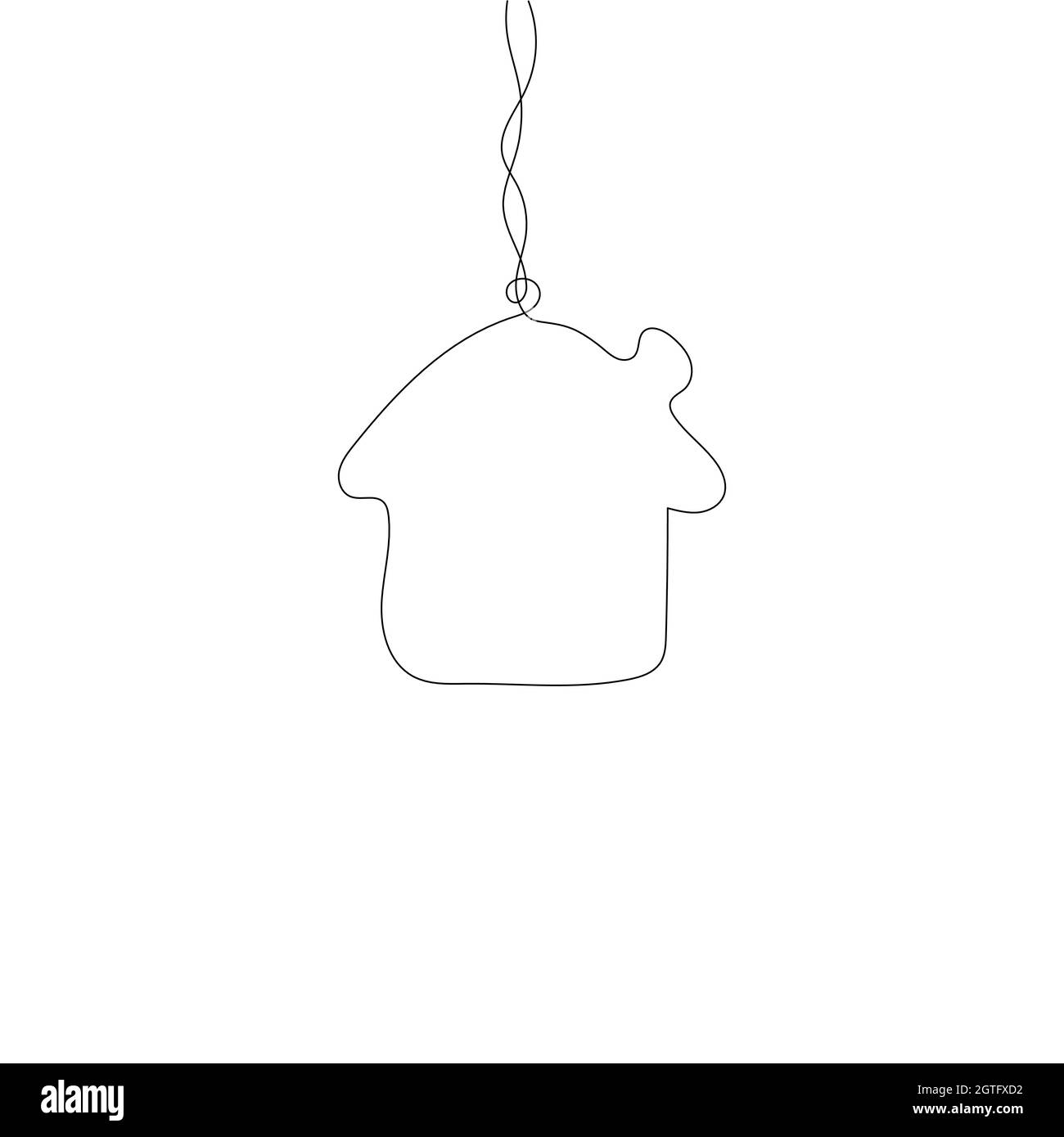 Continuous one line house Stock Vector Images - Alamy